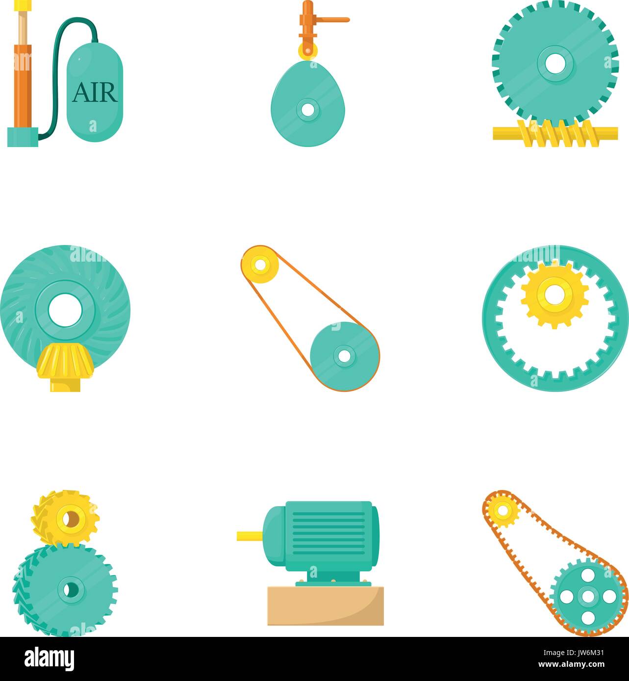 Industrial icons set, cartoon style Stock Vector Image & Art - Alamy