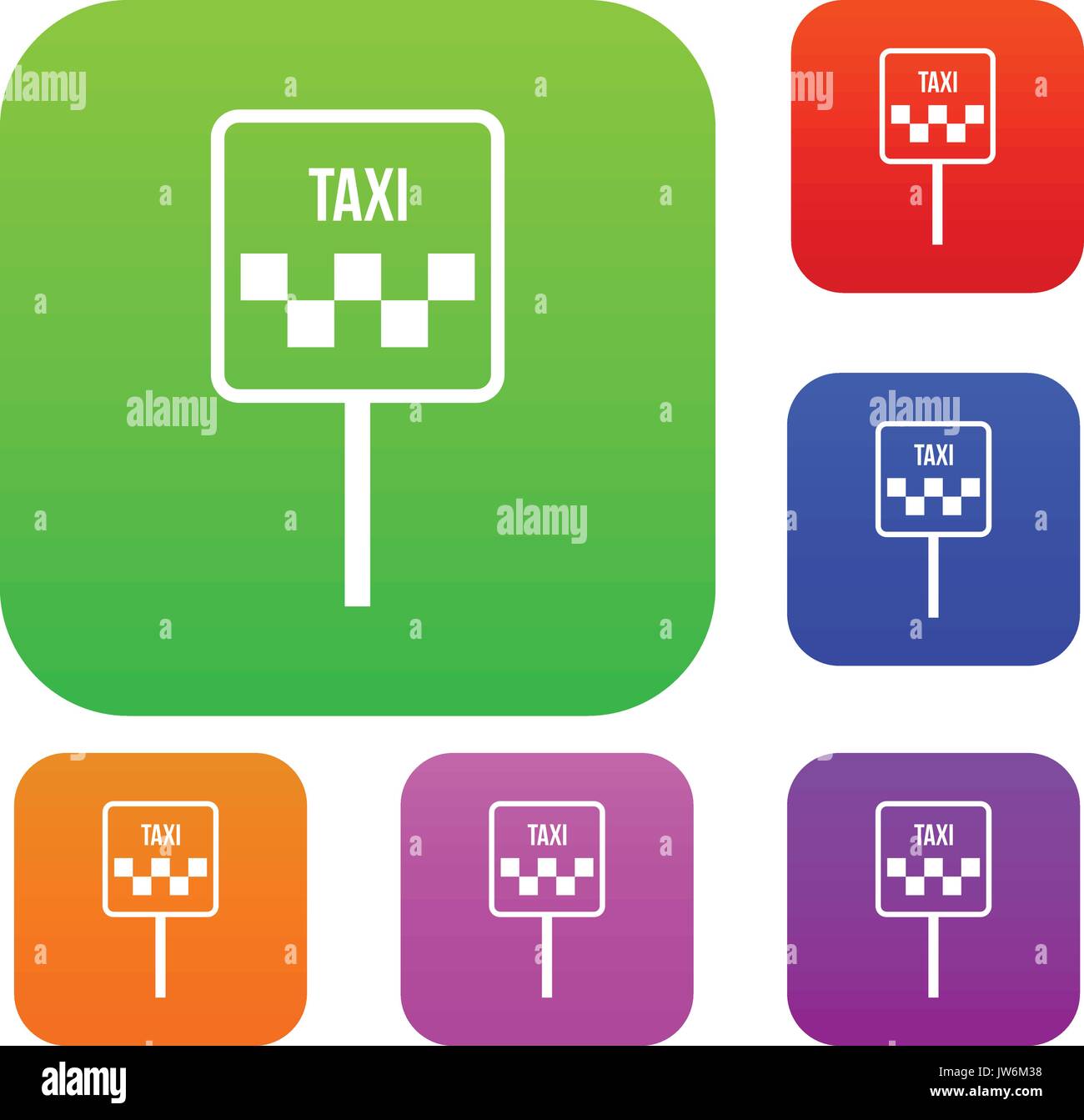Sign taxi set collection Stock Vector Image & Art - Alamy