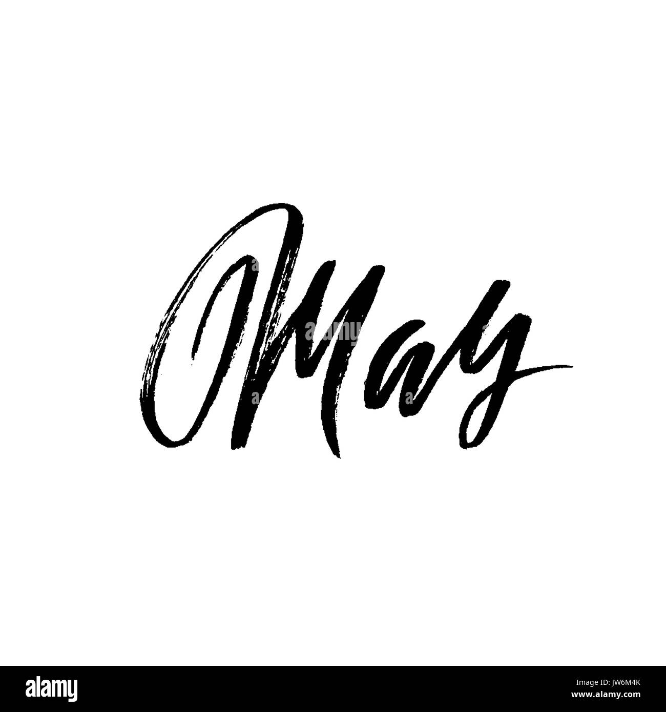 Hand drawn typography lettering. March. Month inscription. Vector ...