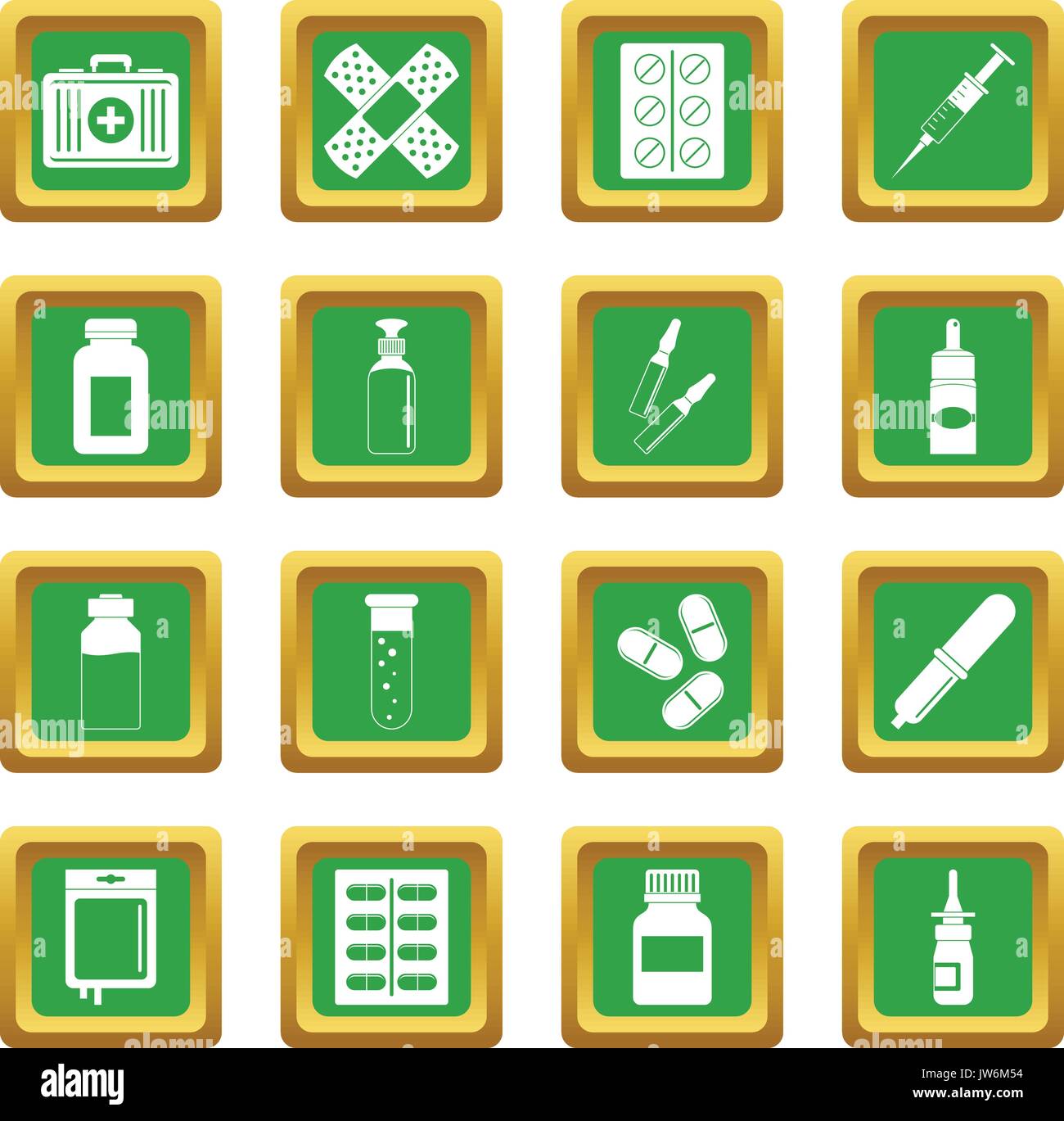 Different drugs icons set green Stock Vector Image & Art - Alamy