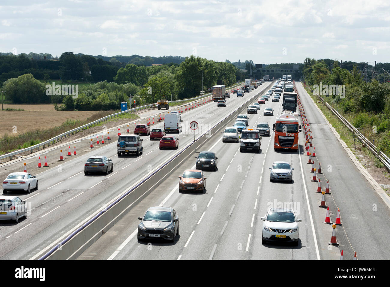 M1 motorway in Northamptonshire, England, UK Stock Photo - Alamy