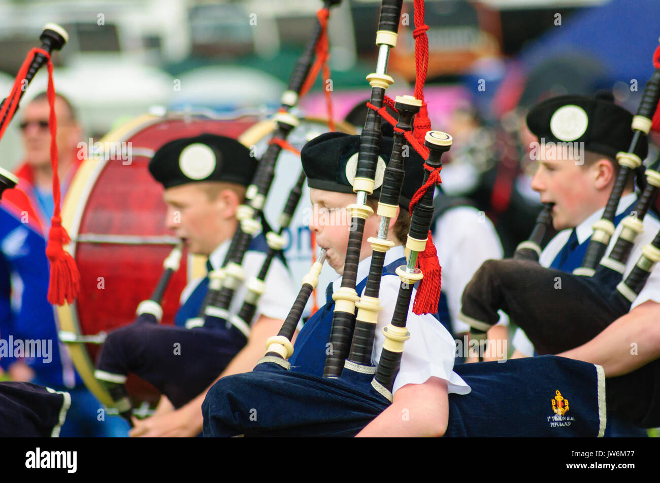 Competitors in the British Pipe Band Championships held in Paisley ...