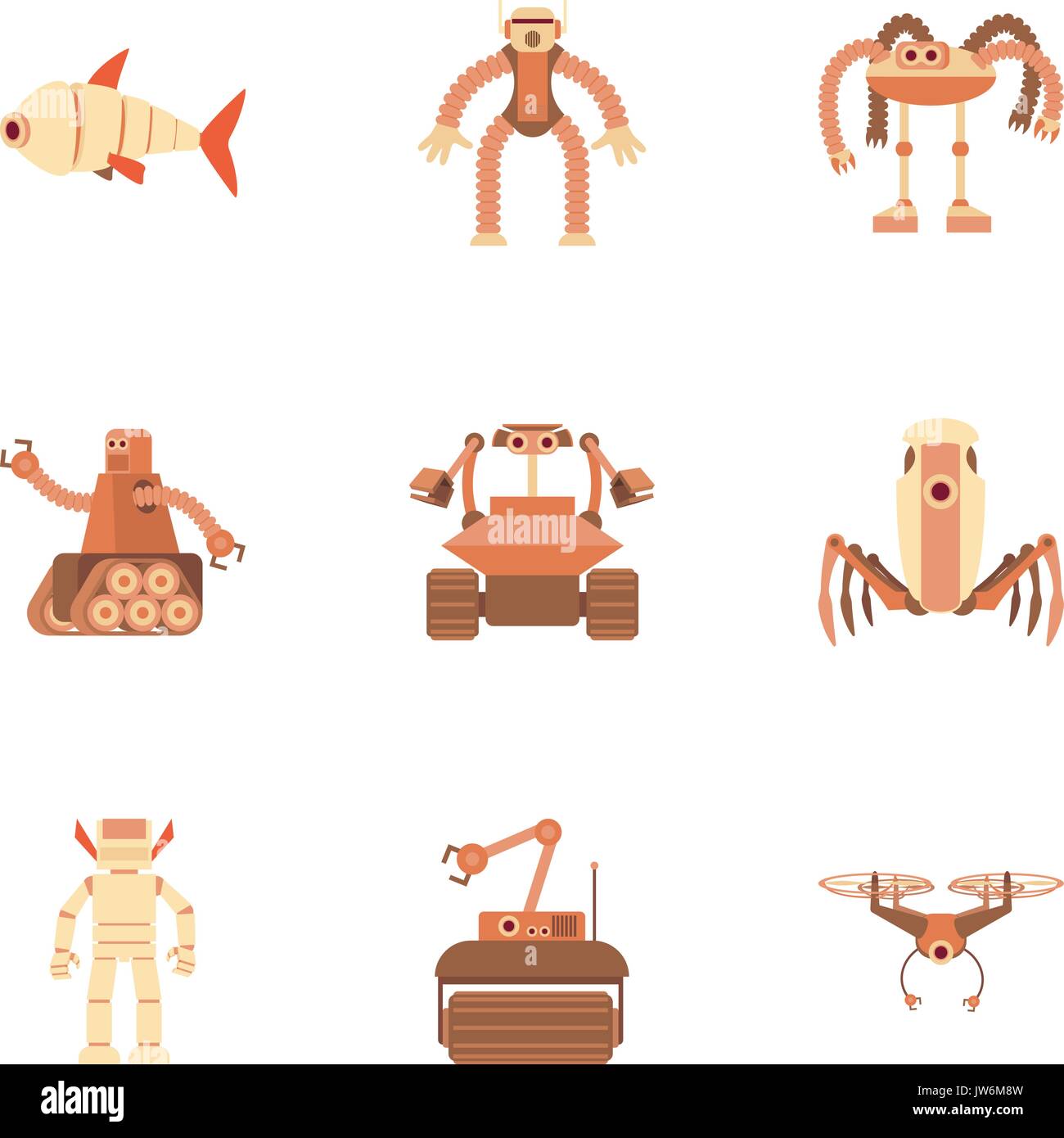 Robot alien figure Stock Vector Images - Alamy