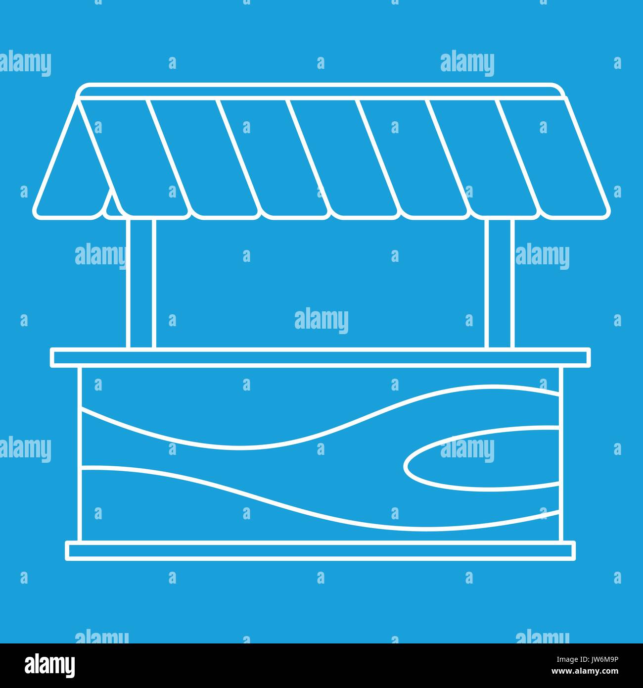 Street stall with awning icon, outline style Stock Vector Image & Art ...
