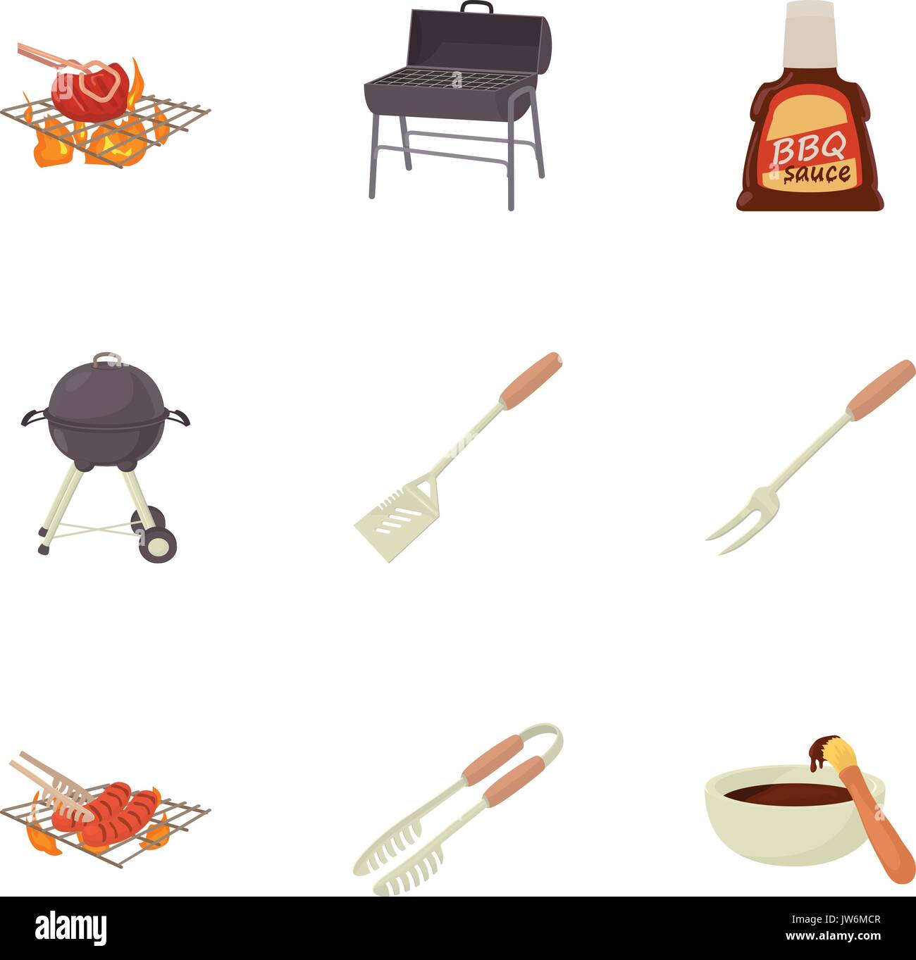 Cooking equipment icons set, cartoon style Stock Vector Image & Art - Alamy