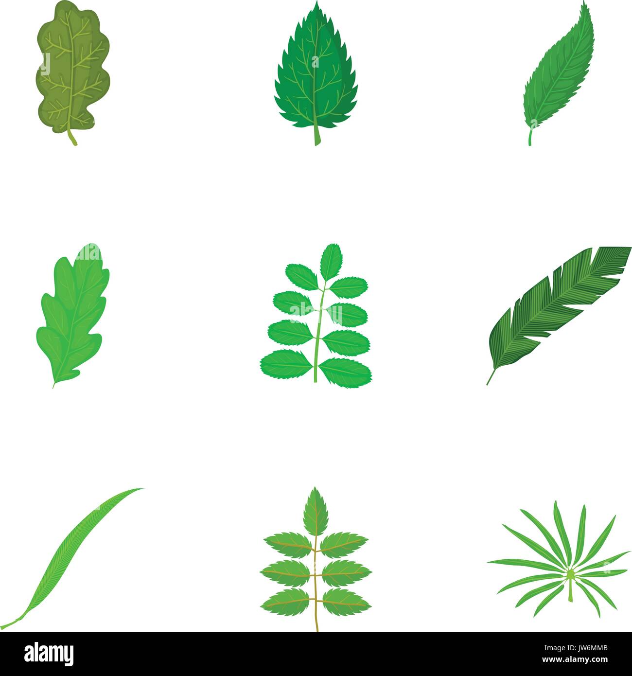 Small leaf icons set, cartoon style Stock Vector Image & Art - Alamy