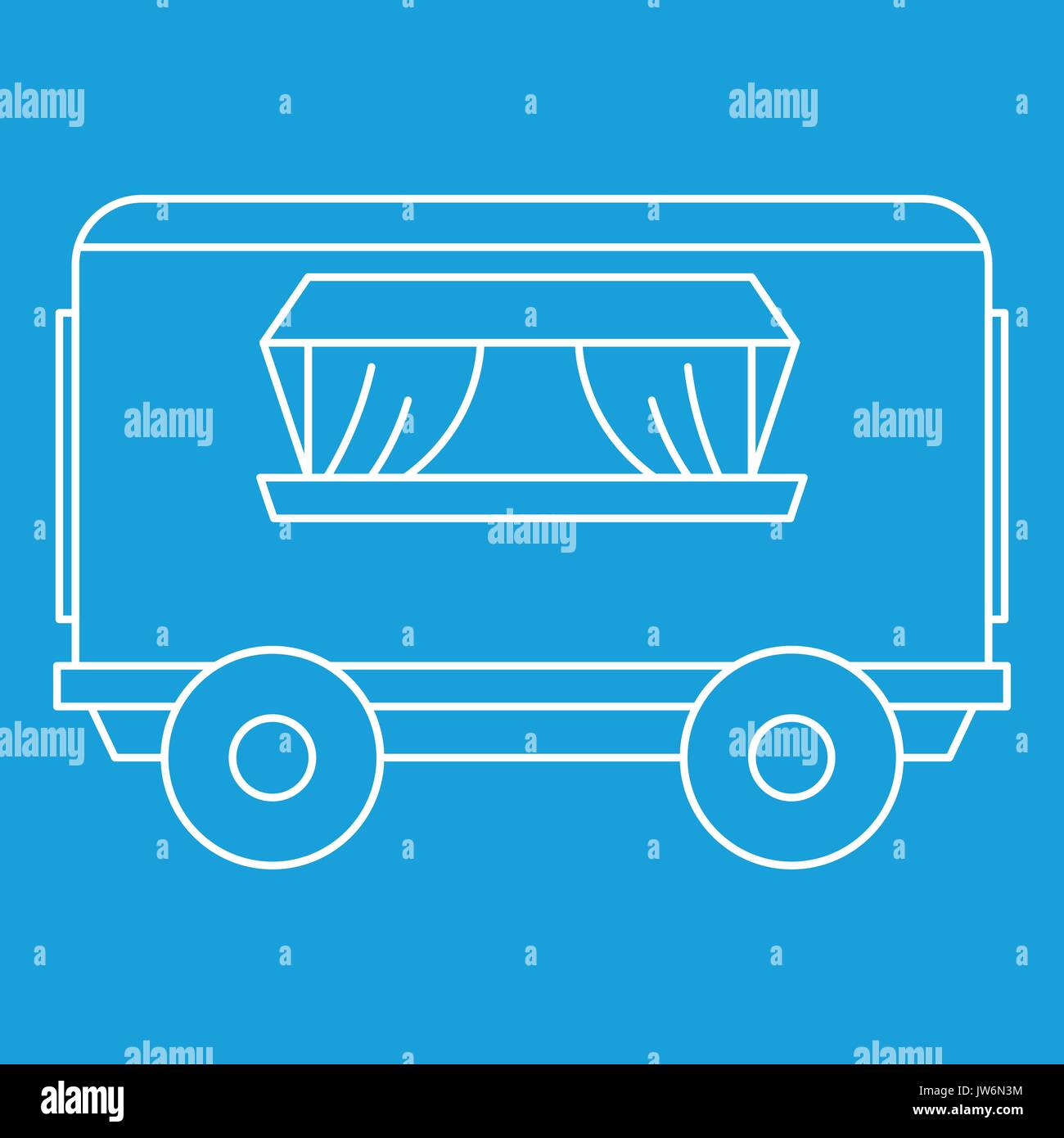 Street food trailer icon, outline style Stock Vector Image & Art - Alamy