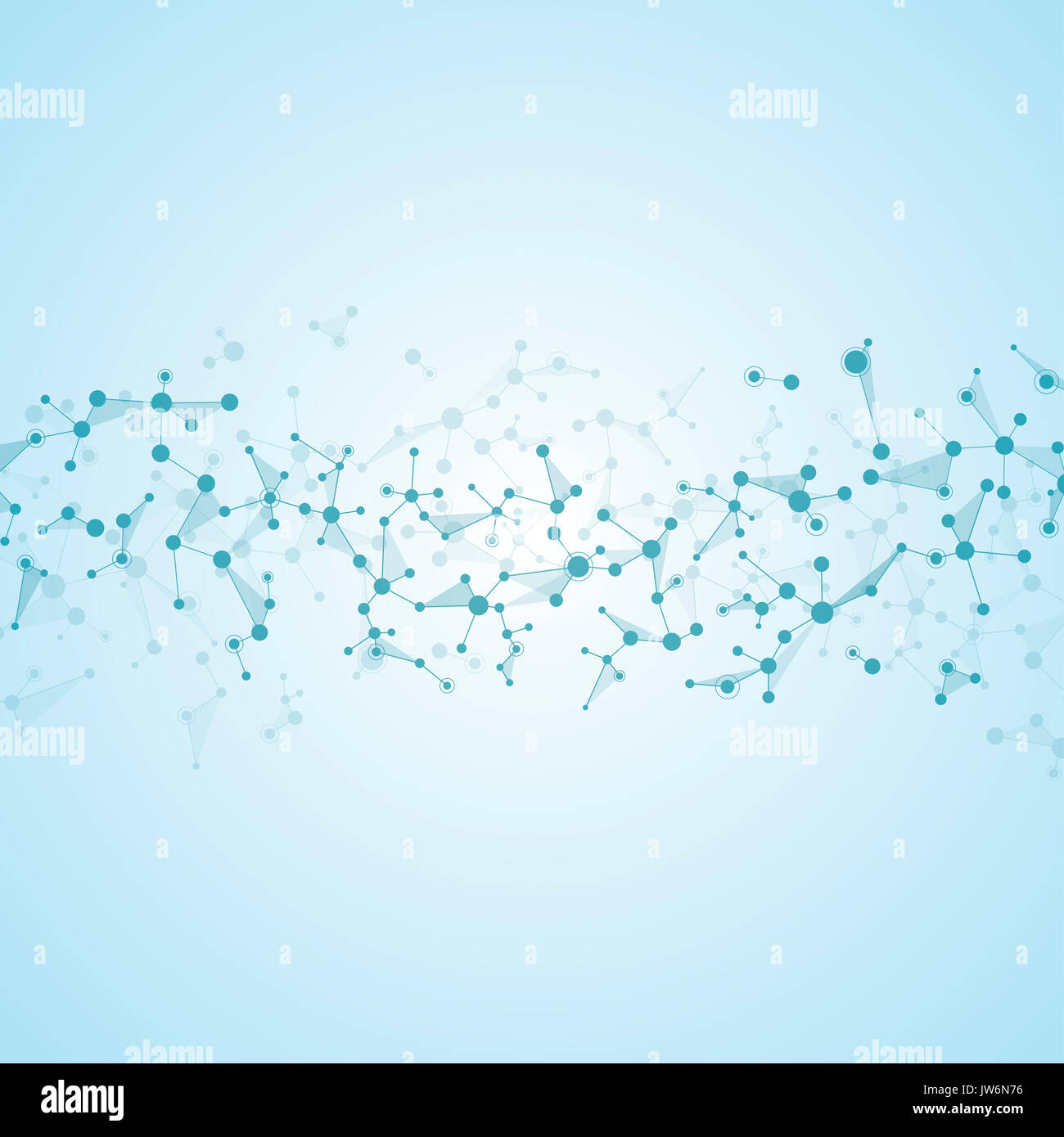 Molecule structure dna and neurons, connected lines with dots, genetic ...