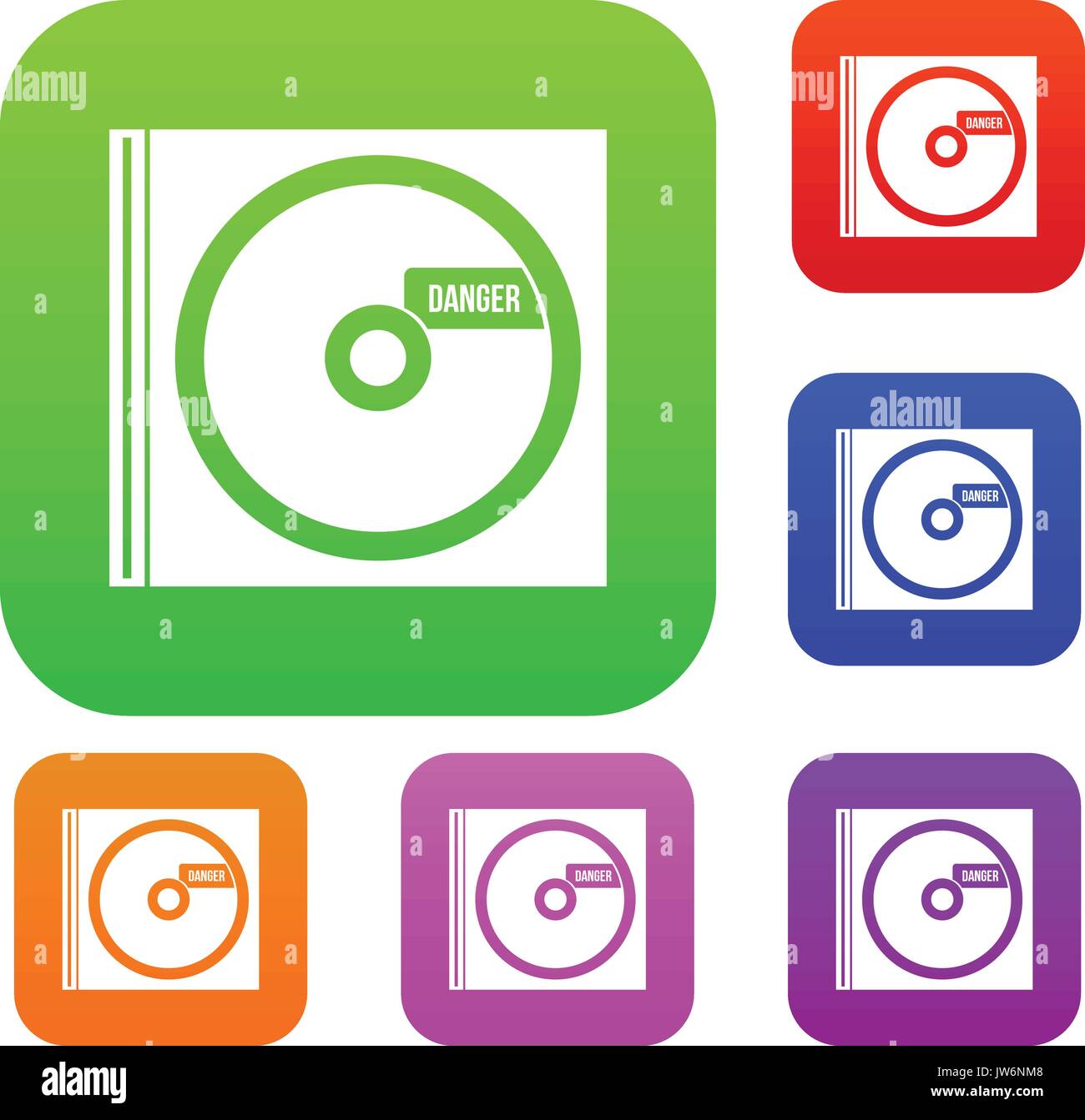 CD with danger lettering set collection Stock Vector Image & Art - Alamy