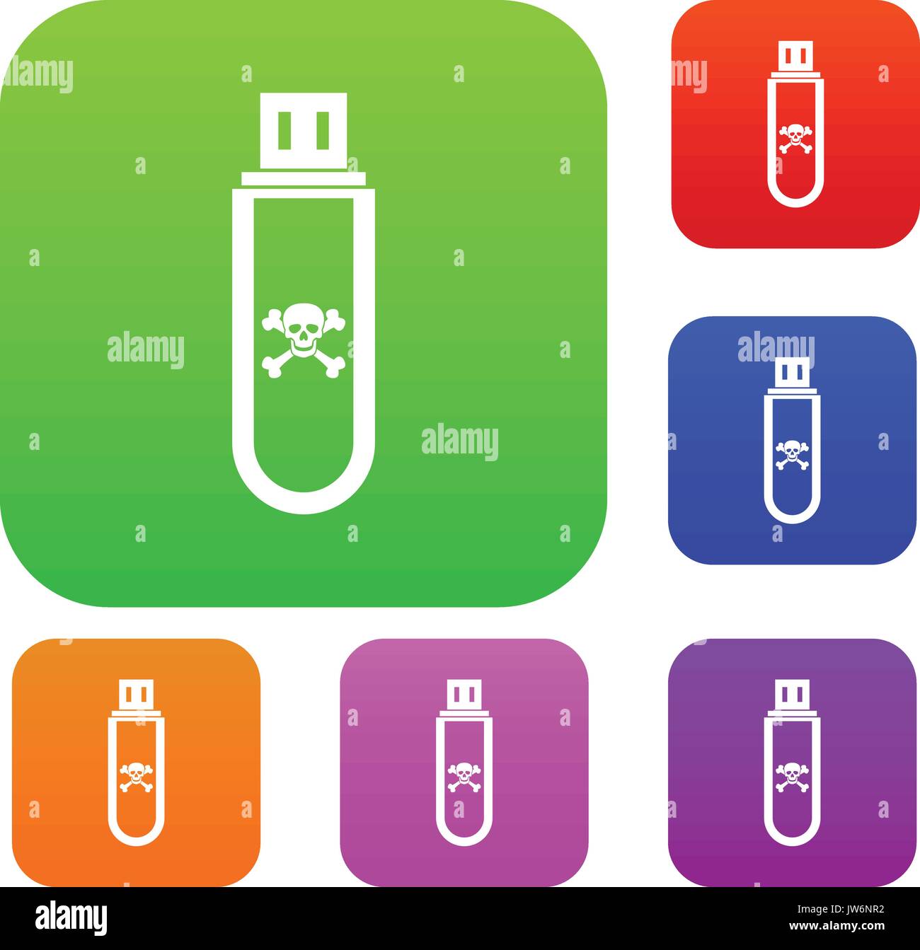 Infected USB flash drive set collection Stock Vector Image & Art - Alamy