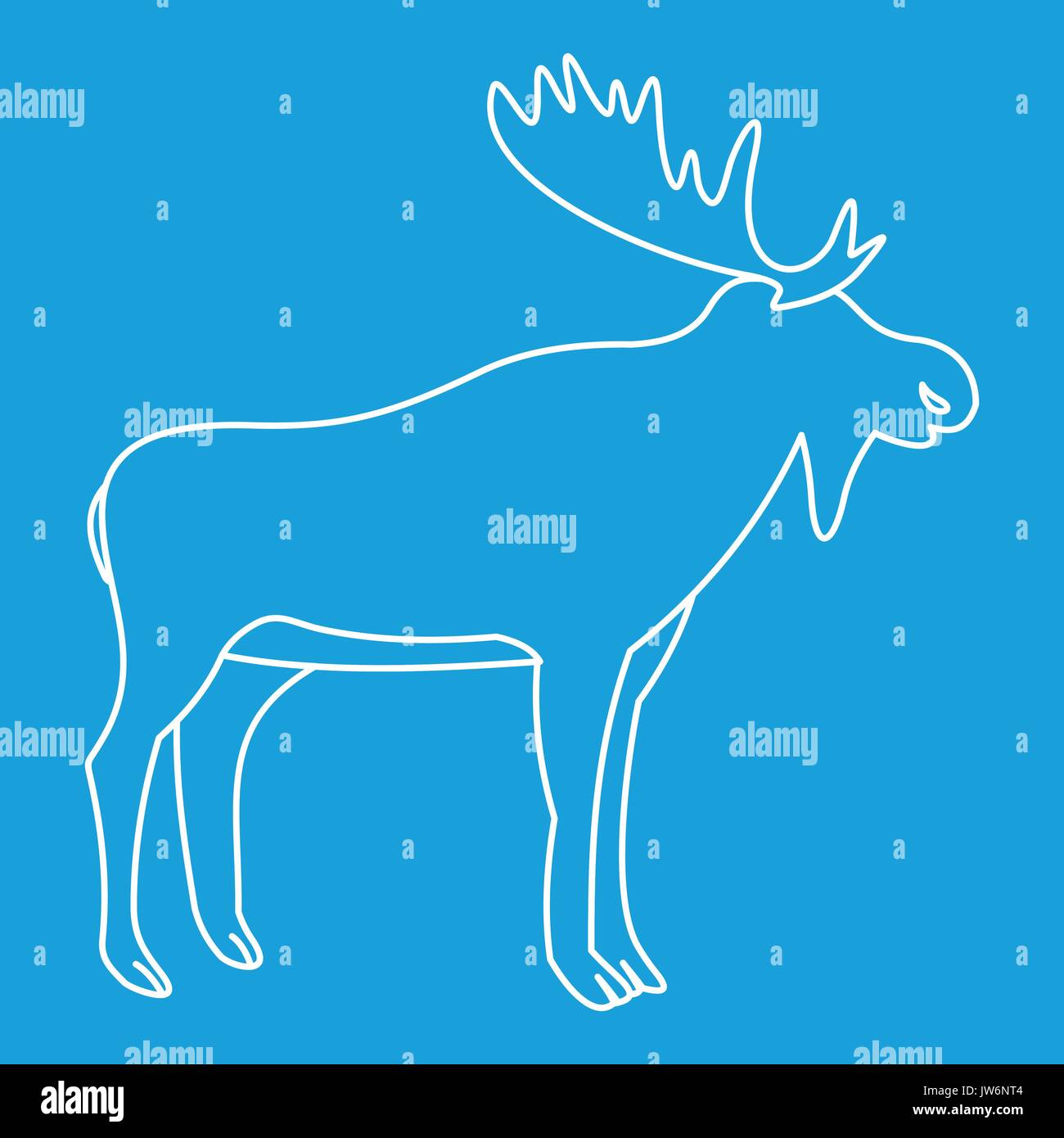 Moose icon, outline style Stock Vector Image & Art - Alamy