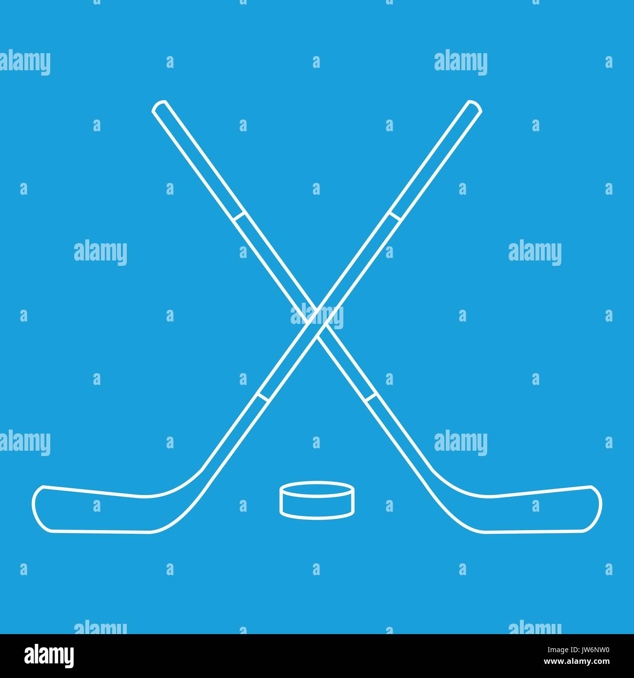 Hockey sticks and puck icon, outline style Stock Vector Image & Art - Alamy