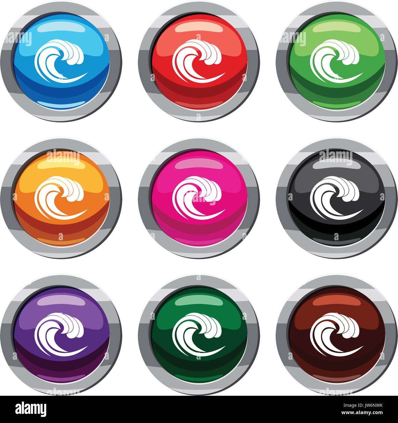 Wave of sea tide set 9 collection Stock Vector Image & Art - Alamy