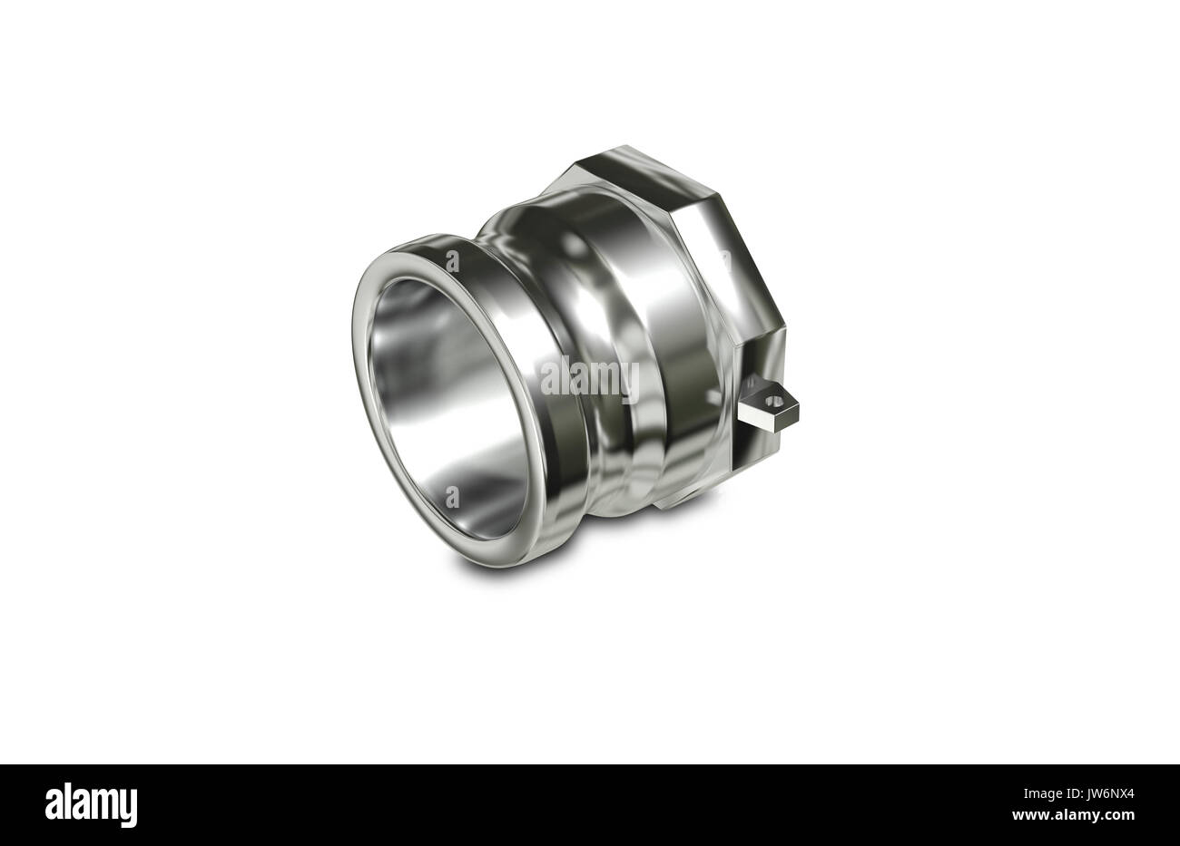 3d illustration Metallic Chrome Plated Industrial Part Stock Photo - Alamy