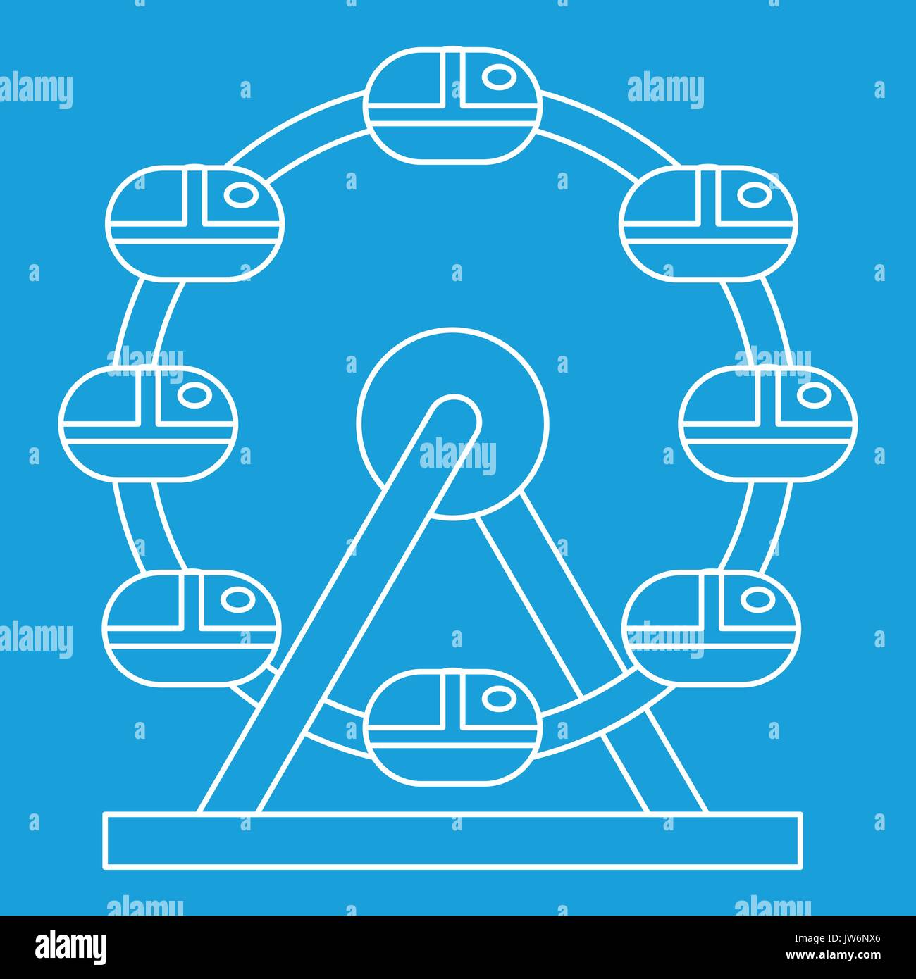 Ferris wheel icon, outline style Stock Vector Image & Art - Alamy
