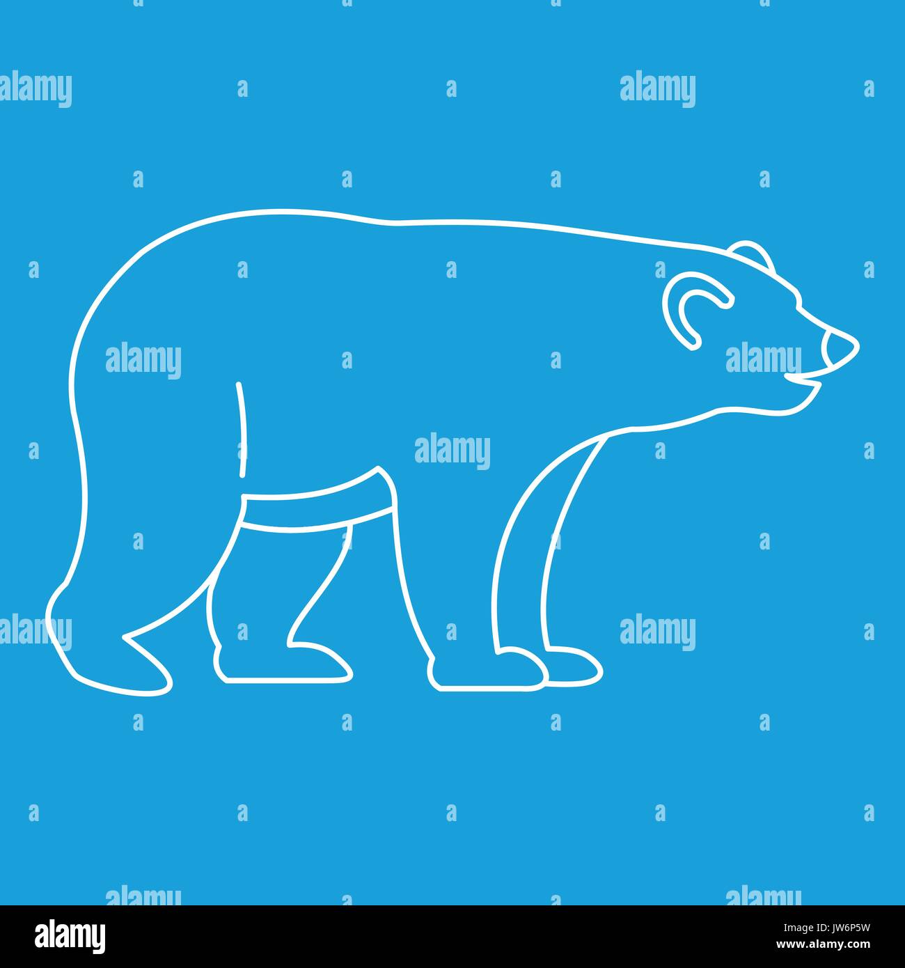 Bear icon, outline style Stock Vector Image & Art - Alamy