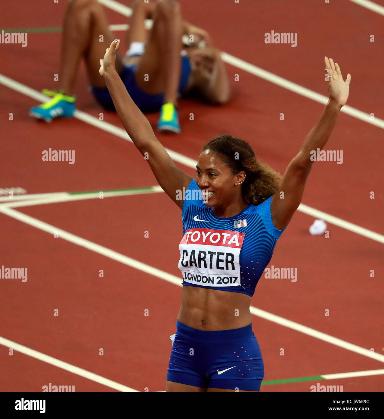 London, Britain. 10th Aug, 2017. Kori Carter of the United States ...