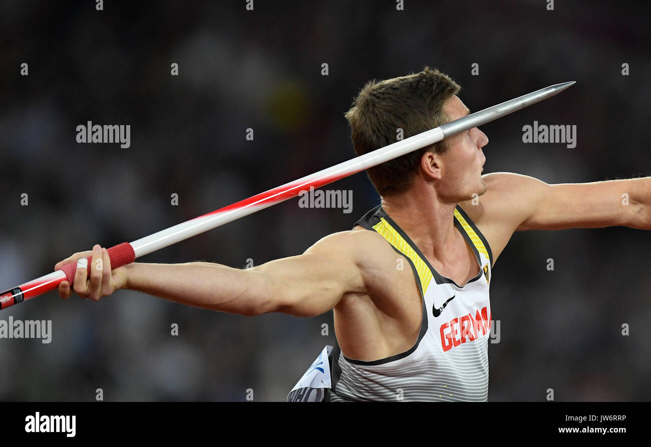 London, UK. 10th Aug, 2017. Thomas Rohler from Germany in action during ...