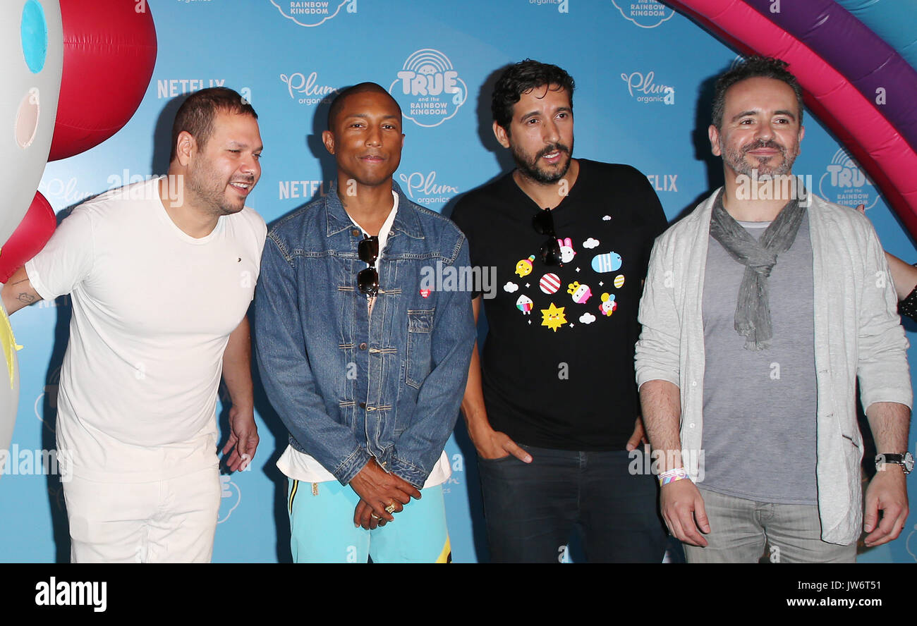 Los Angeles, Ca, USA. 10th Aug, 2017. Pharrell Williams, Bill Schultz ...