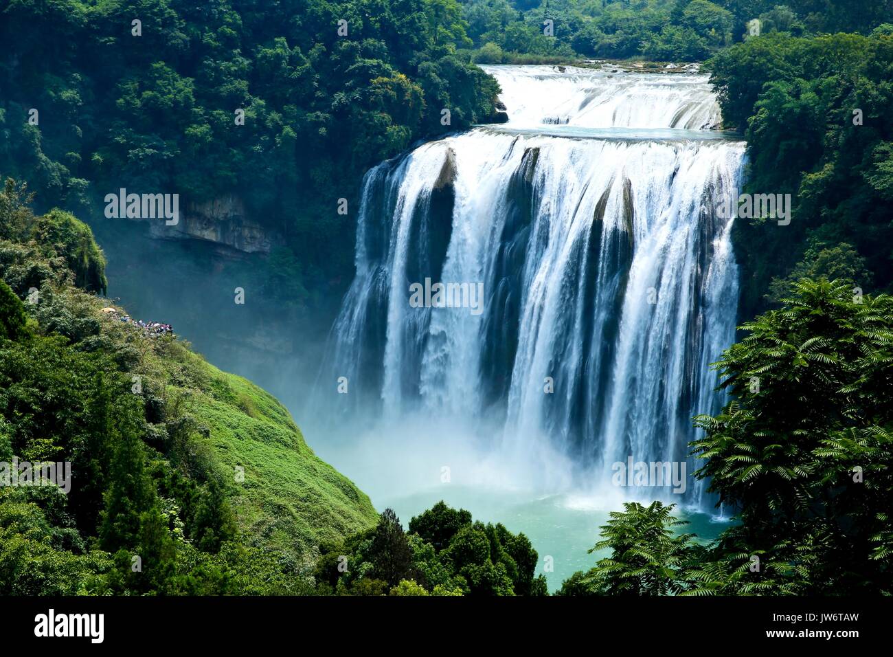 Anshun, China. 11th August, 2017. Huangguoshu Waterfall is located on ...
