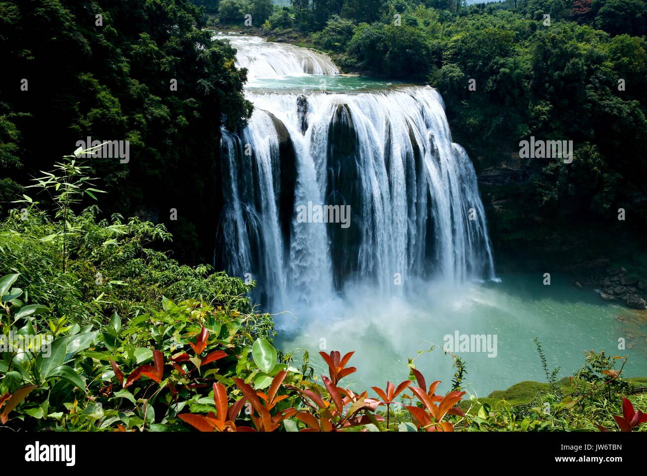 Anshun, China. 11th August, 2017. Huangguoshu Waterfall is located on ...