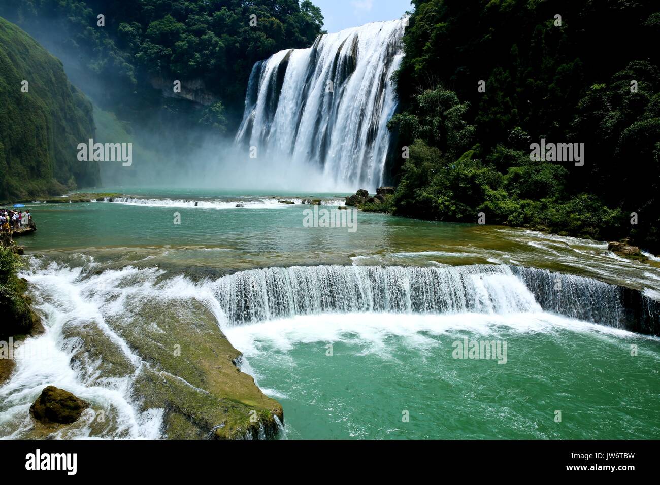 Anshun, China. 11th August, 2017. Huangguoshu Waterfall is located on ...