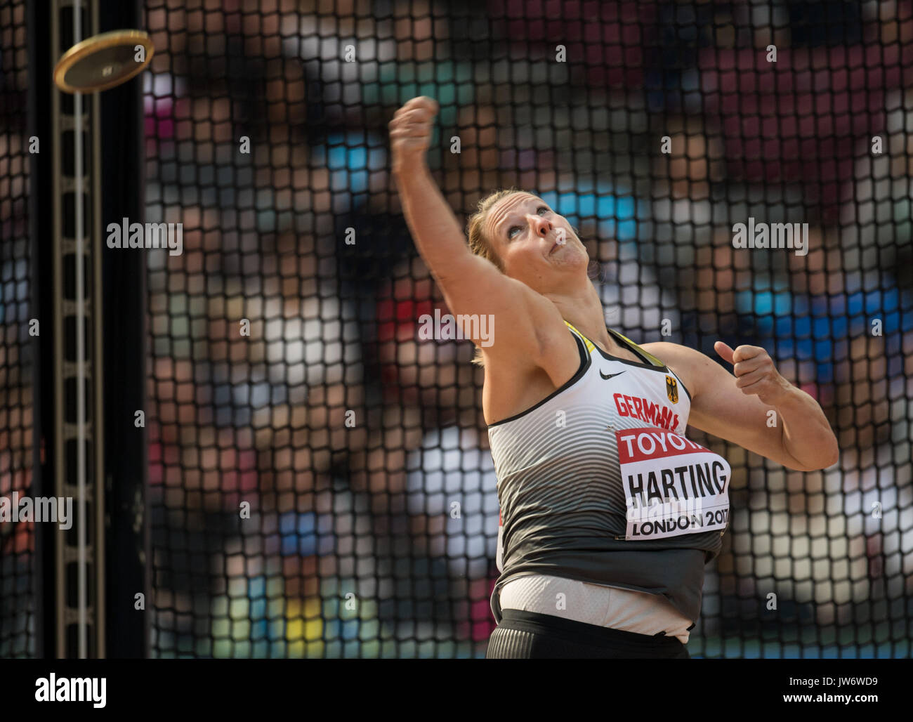 London, UK. 11th Aug, 2017. German discus thrower Anna Ruh in action ...