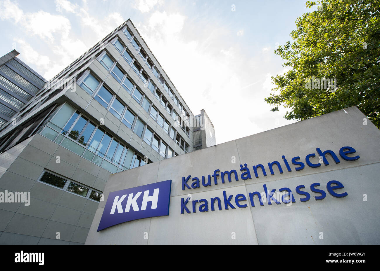 The logo of Kaufmannische Health Insurance (KKH), photographed outside ...