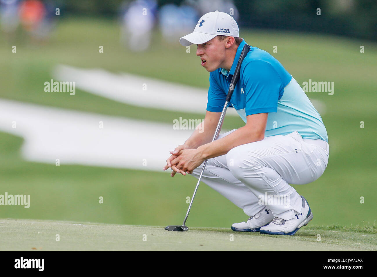 August 10, 2017: Matthew Fitzpatrick of England on the 11th green ...