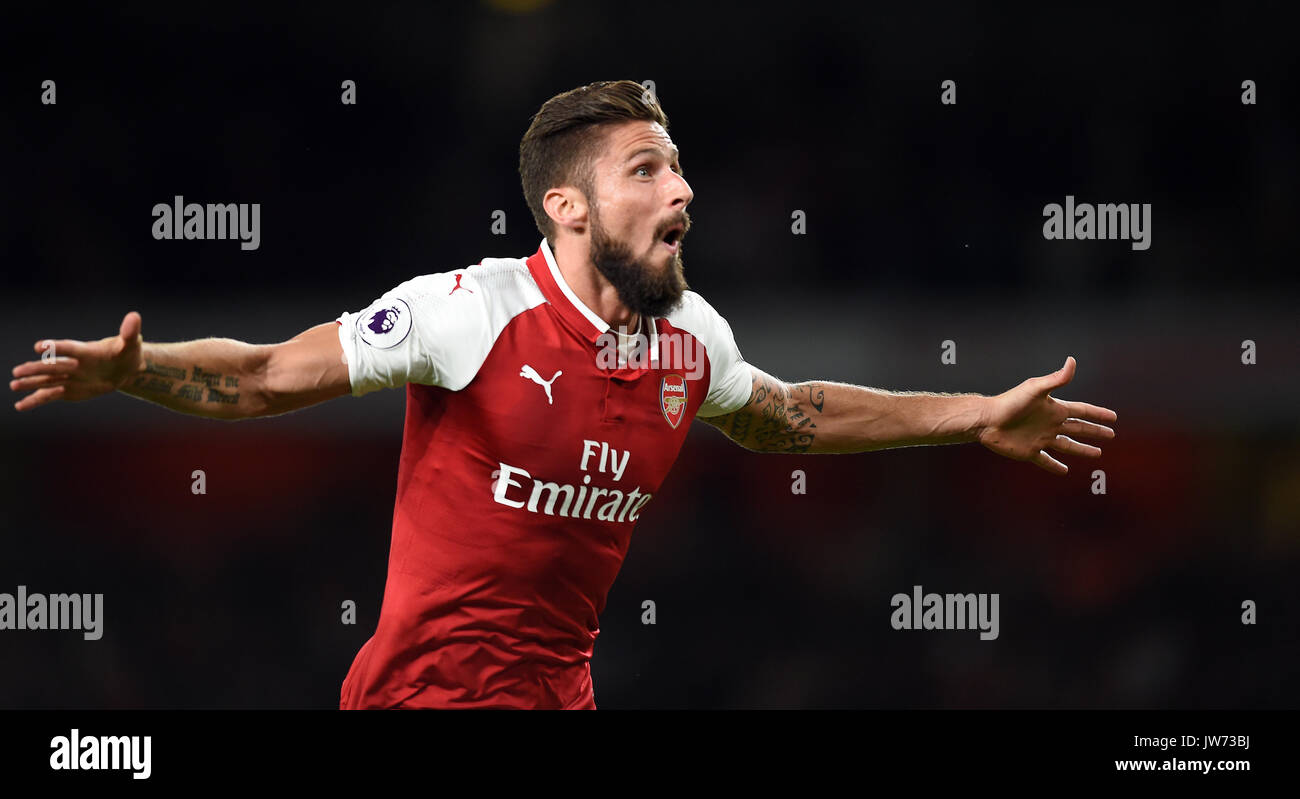 OLIVIER GIROUD OF ARSENAL CELE ARSENAL V LEICESTER CITY EMIRATES ...