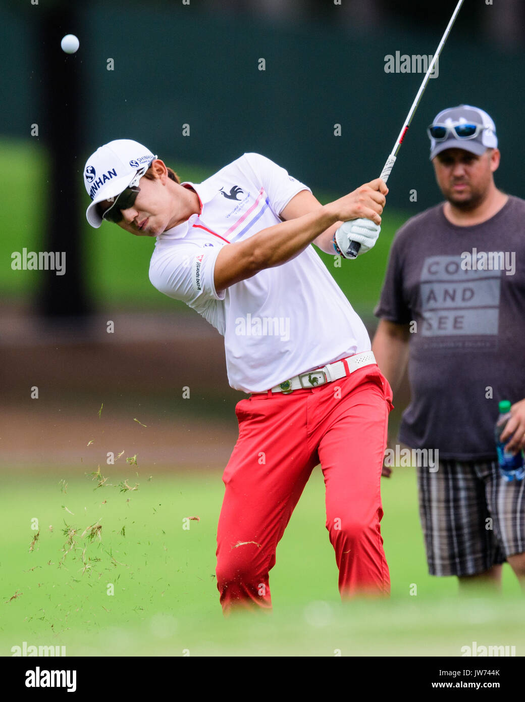 Golfer Younghan Song during the PGA Championship on Friday August 11 ...