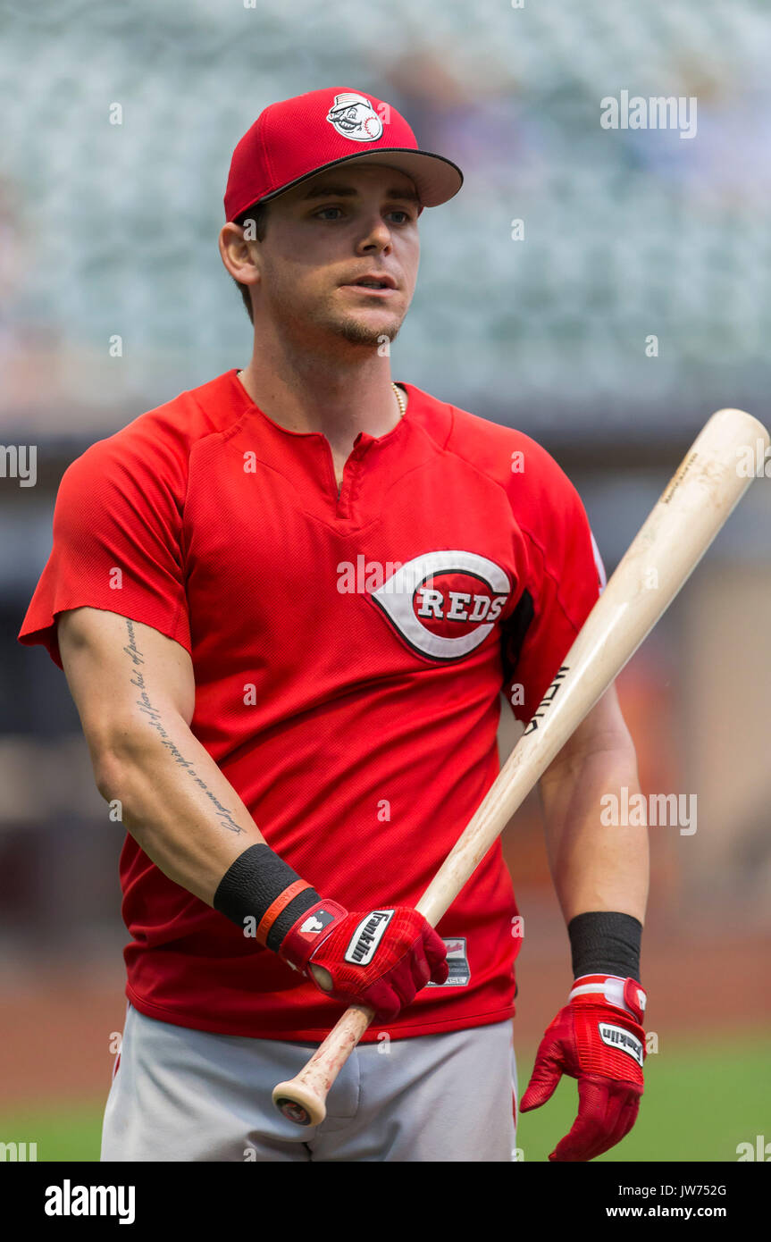 Milwaukee, Wisconsin, USA. 11th Aug, 2017. Cincinnati Reds second ...