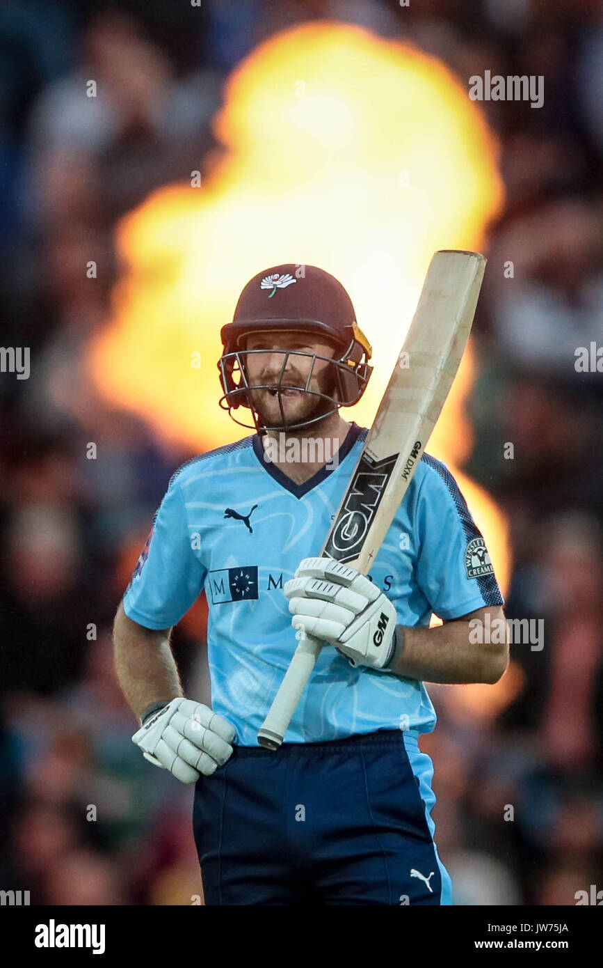 Leeds, UK. 11th Aug, 2017. Adam Lyth (Yorkshire Vikings) Yorkshire ...