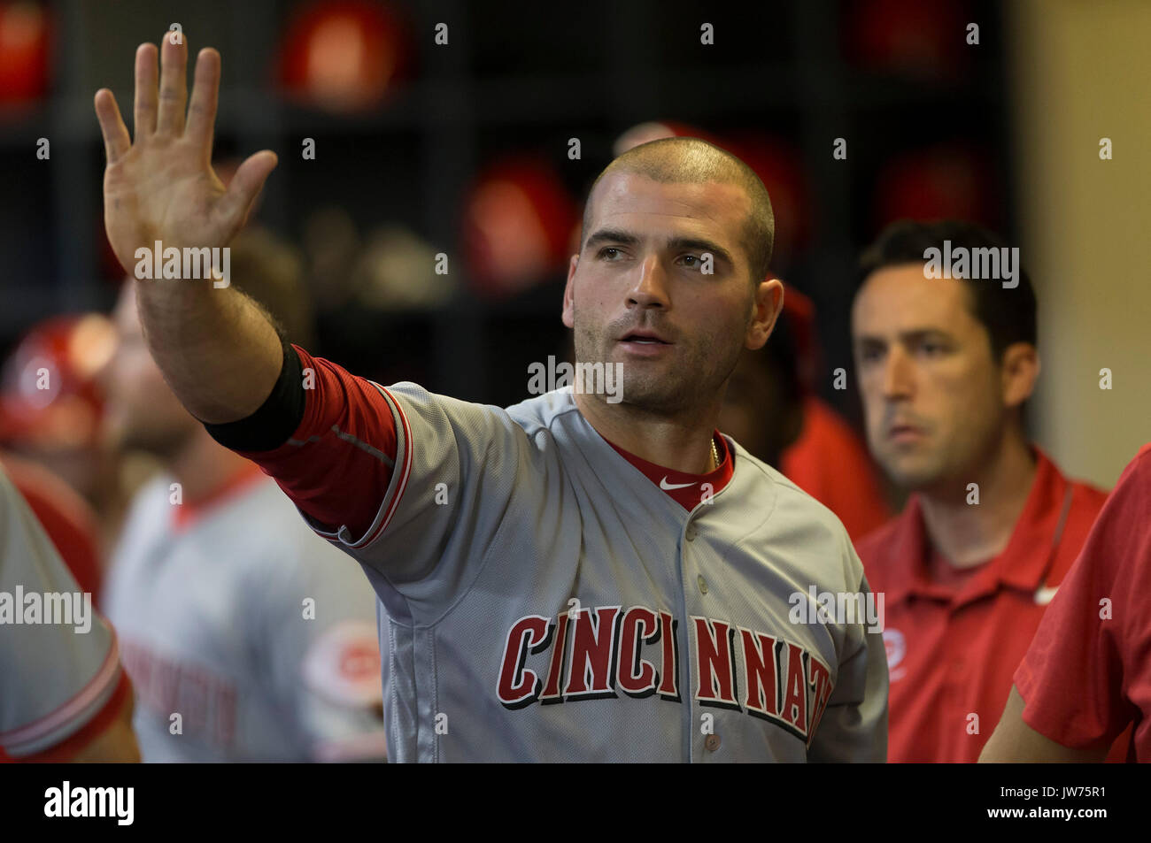 Milwaukee, Wisconsin, USA. 11th Aug, 2017. Cincinnati Reds first ...