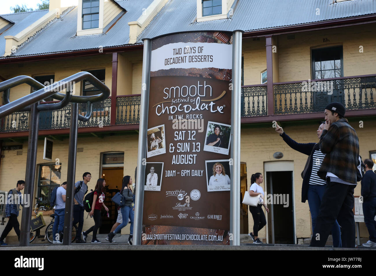 Sydney, Australia. 12 August 2017. A notice board on Playfair Street at ...