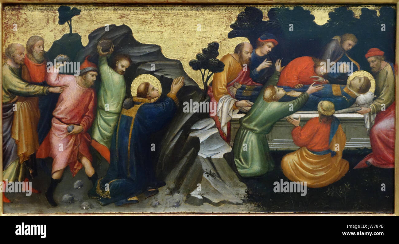 Predella Panel Representing the Legend of St Stephen, by Mariotto di ...