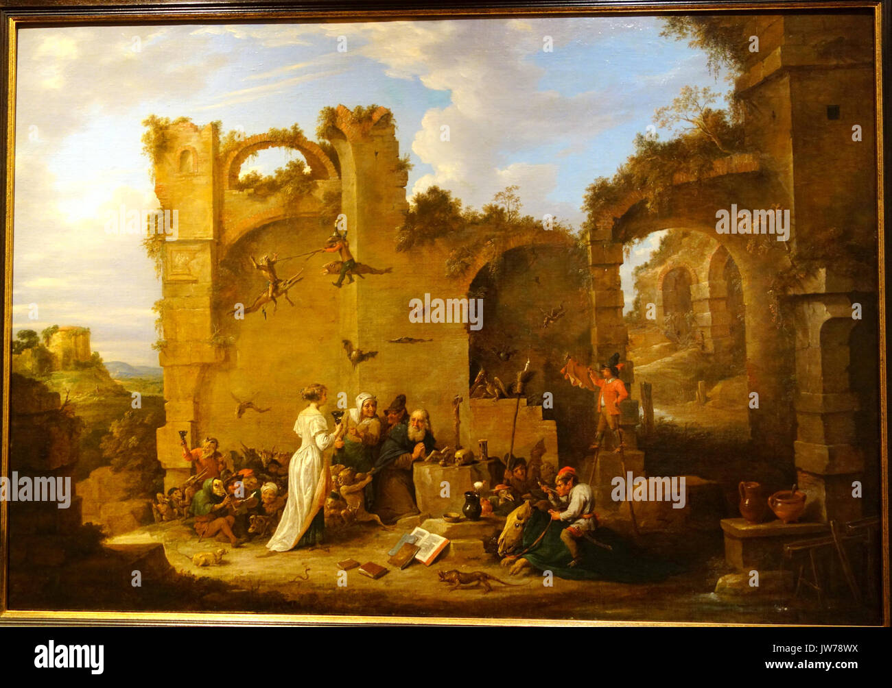 The Temptation of St Anthony, by David Teniers the Younger, 1665 1670, oil on canvas National ...