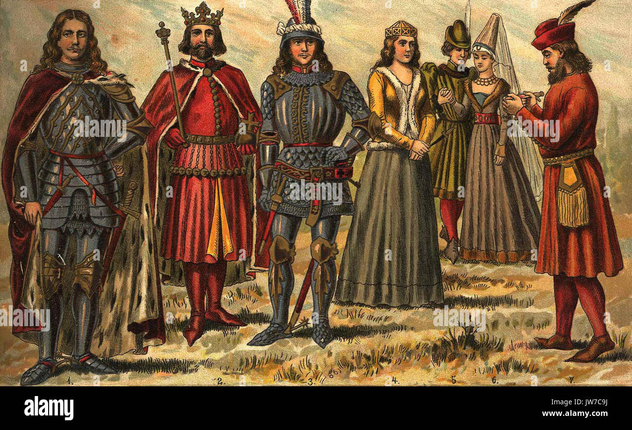 Hungarian clothes 1370 1410 Stock Photo - Alamy