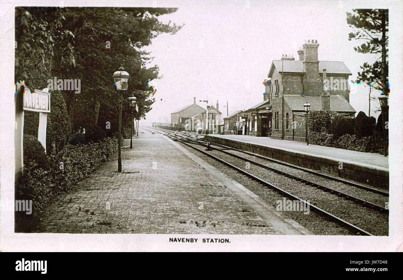 Navenby railway station Stock Photo - Alamy