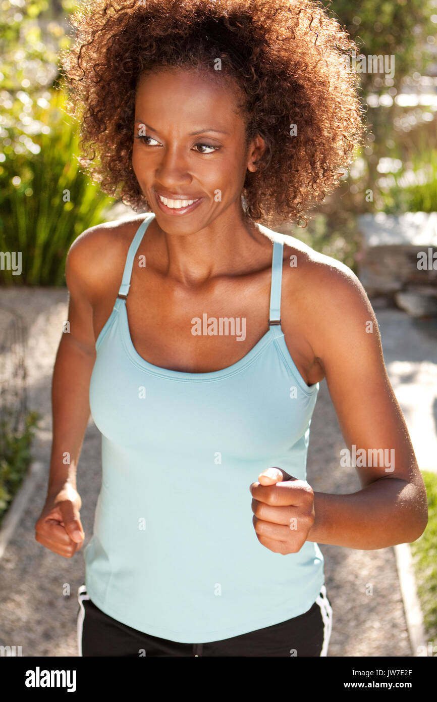African American fit woman Stock Photo - Alamy