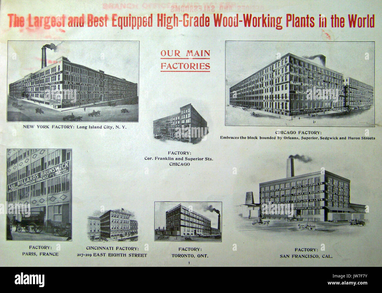 Brunswick Factories in 1916 Stock Photo - Alamy