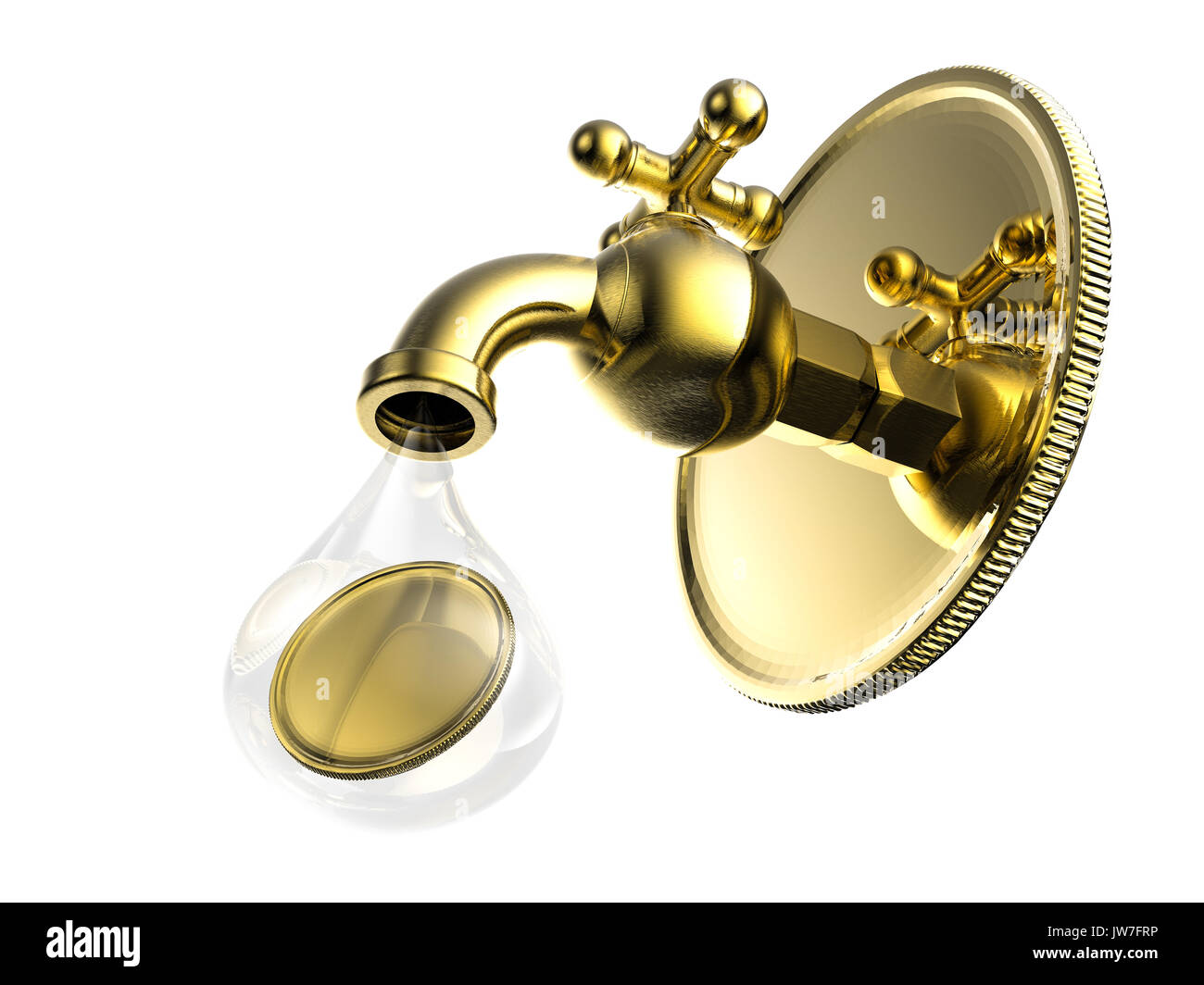 Tap pouring coins hi-res stock photography and images - Alamy