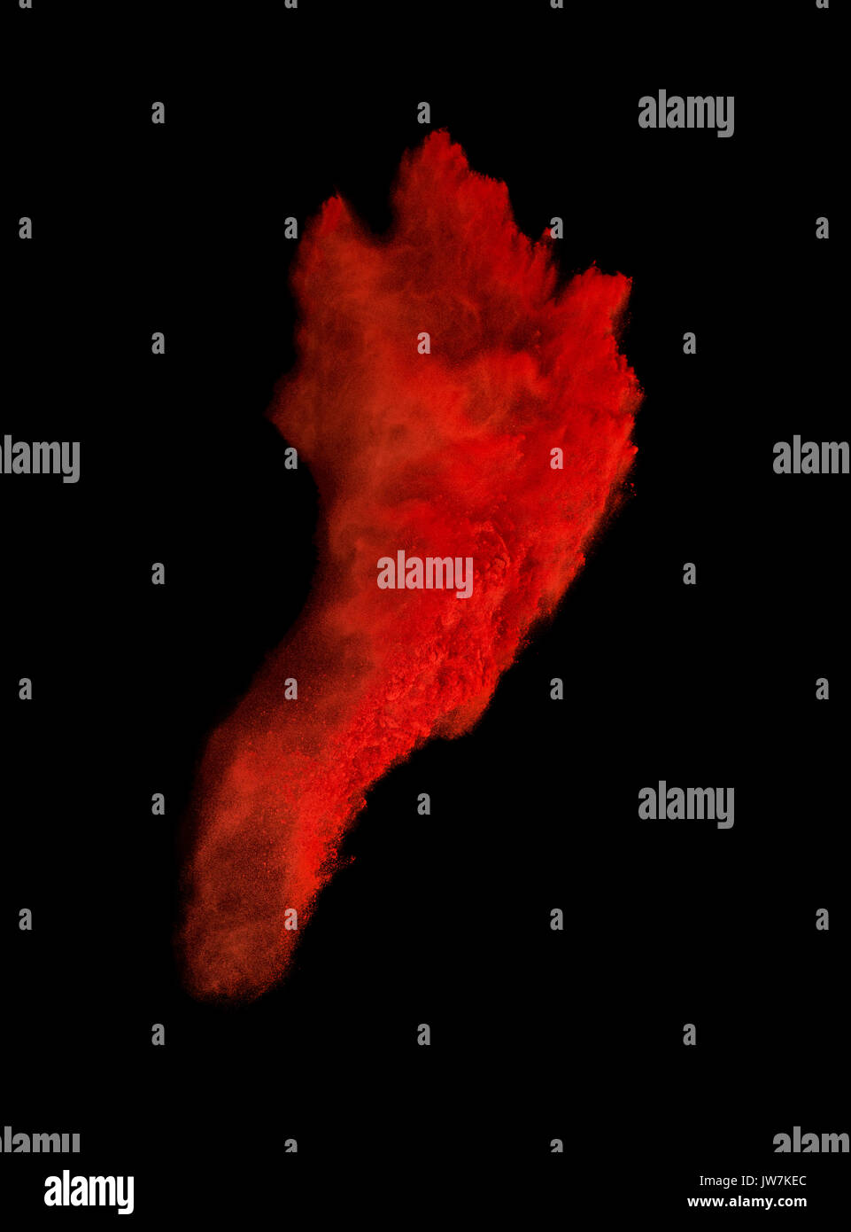 Powder paint explosion red background hi-res stock photography and ...