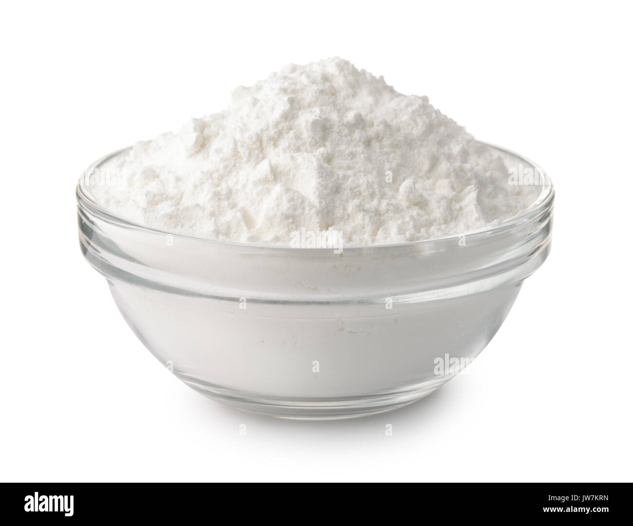 Glass bowl of corn starch isolated on white Stock Photo - Alamy