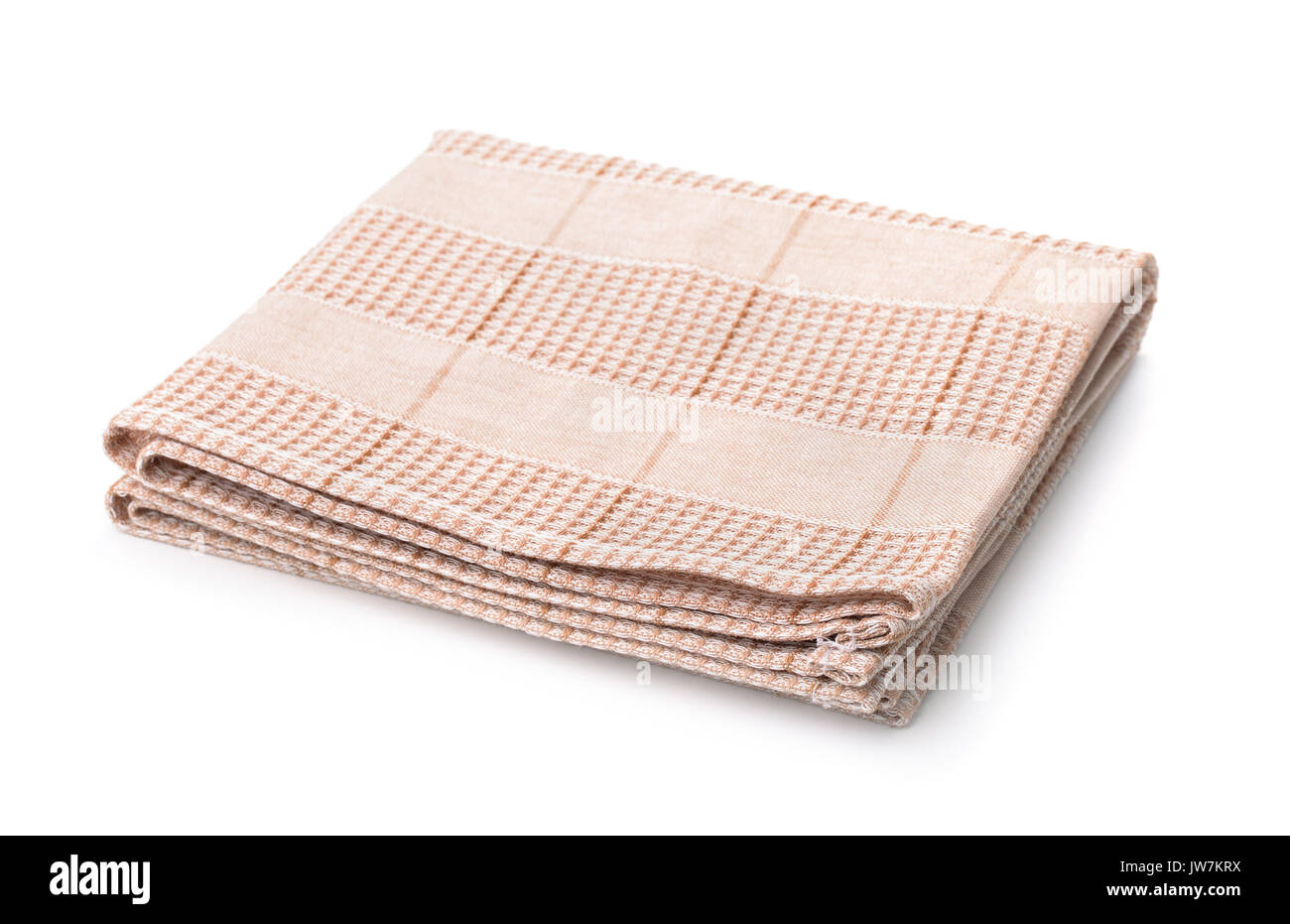 Folded kitchen cloth isolated on white Stock Photo - Alamy