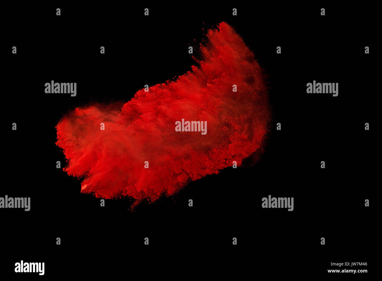 Red colorful powder splash on black background Stock Photo - Alamy