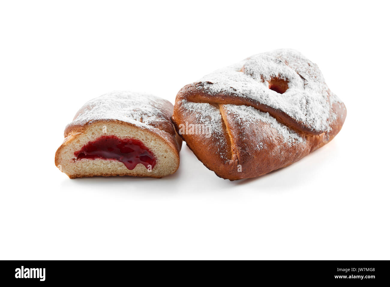 Delicious sweet pastry isolated on white Stock Photo - Alamy