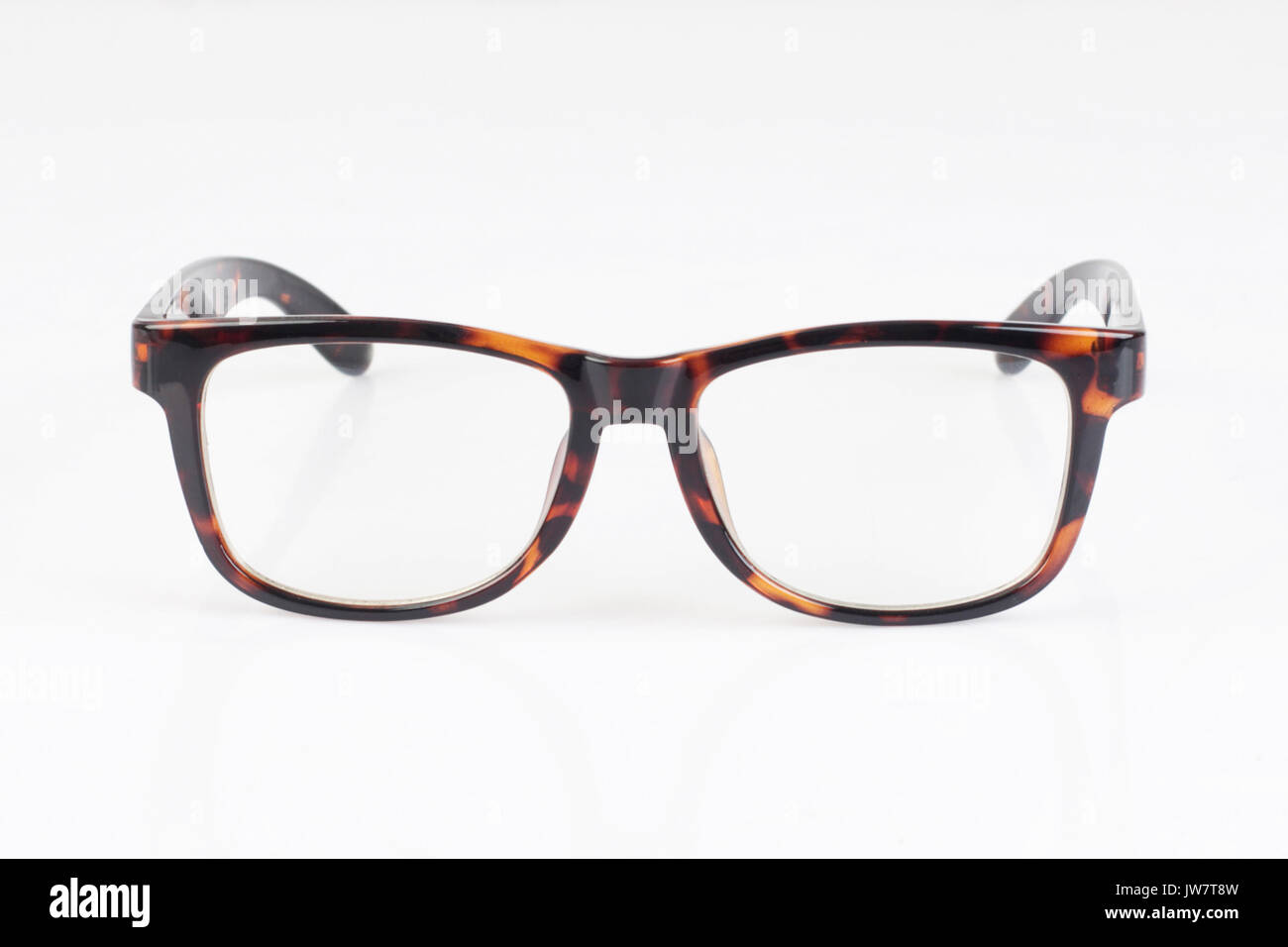 Eyeglasses with brown frame isolated on white background Stock Photo ...