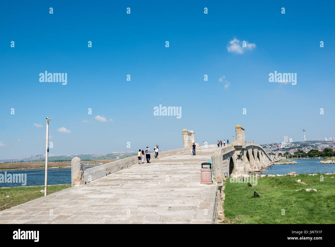 View of Kucukcekmece Mimar Sinan(Architect Sinan)Bridge which was built ...