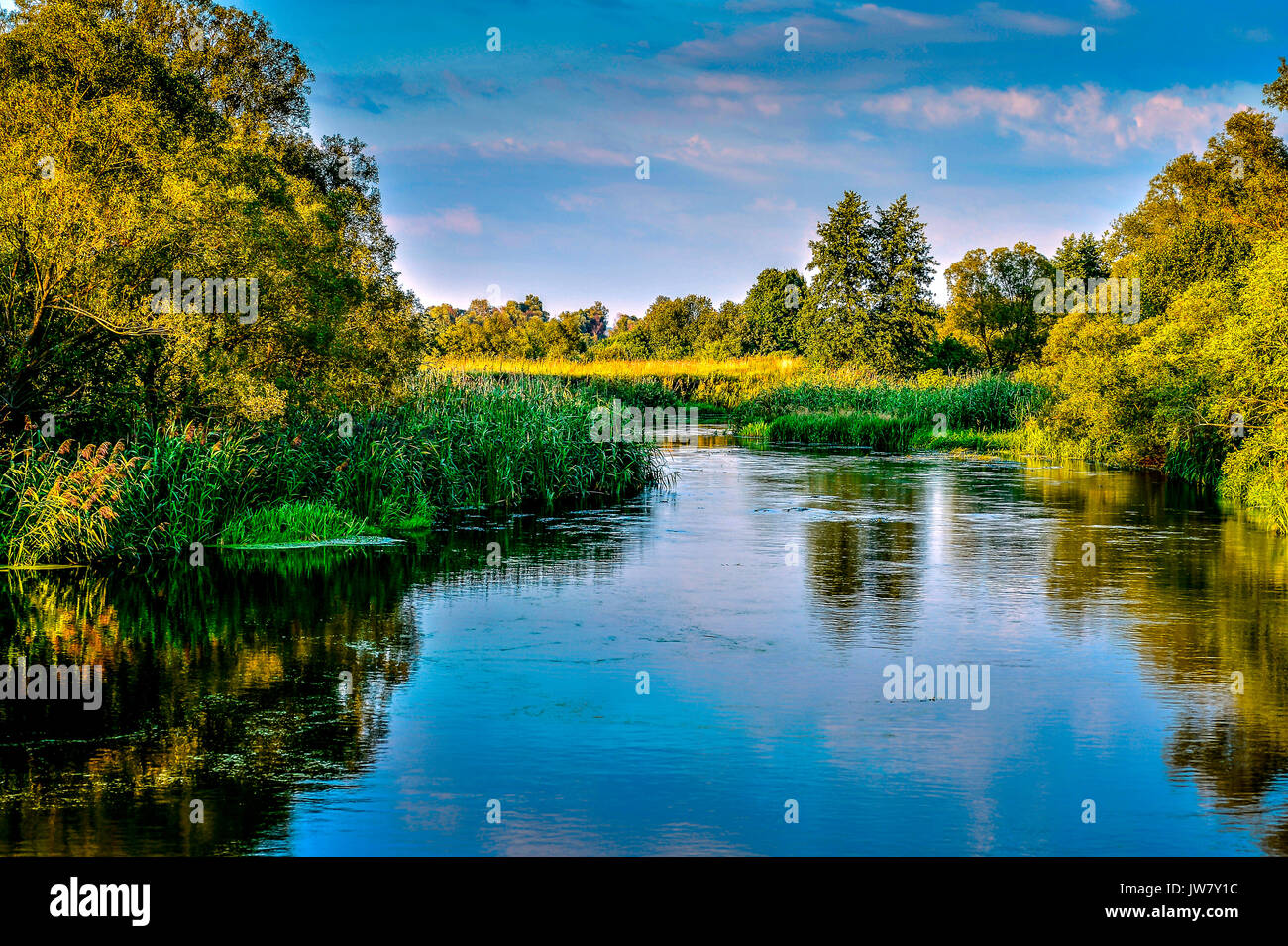 River landscape romantic idyllic blue hi-res stock photography and ...
